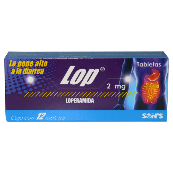 Lop - Loperamida 2 mg 12 Tabletas - MEDYMAS